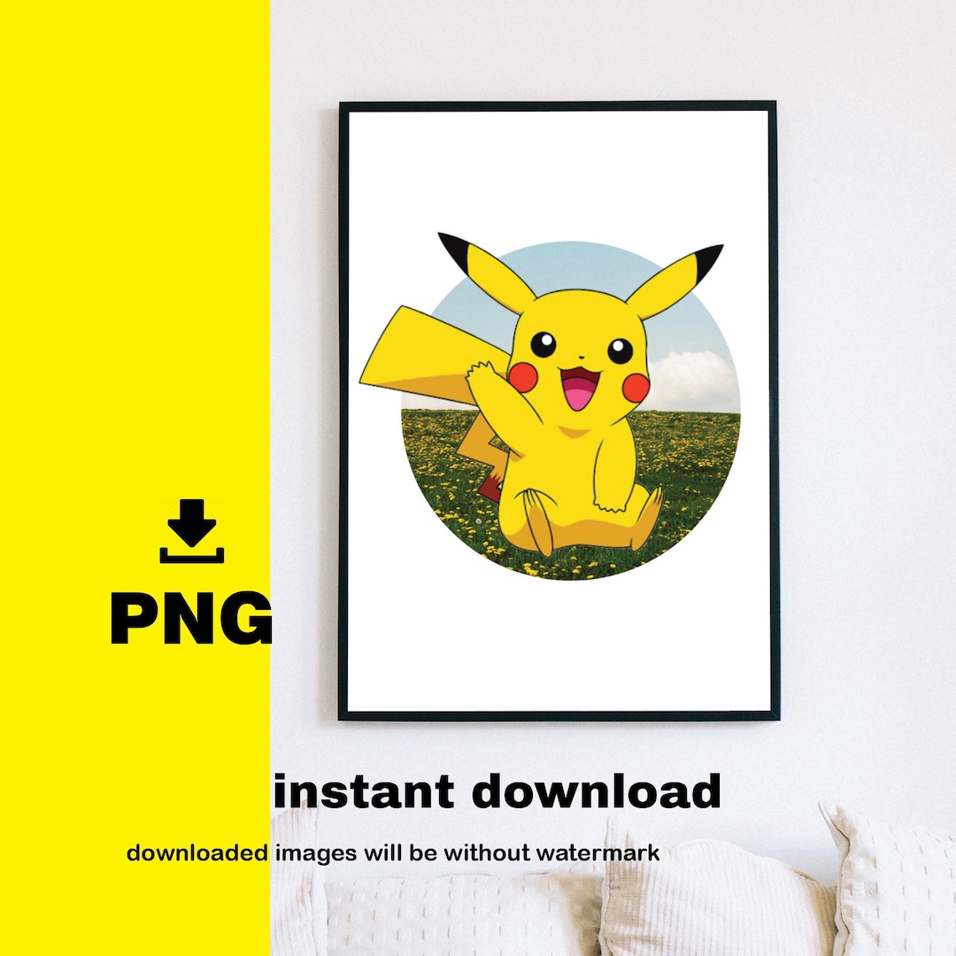 Happy Ash Pikachu Png Download Cute Pokemon Poster Gift Birthday Party ...