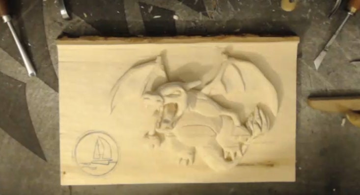Charizard Pokemon Hand Carved and Your Choice of Wood Burned or Painted ...