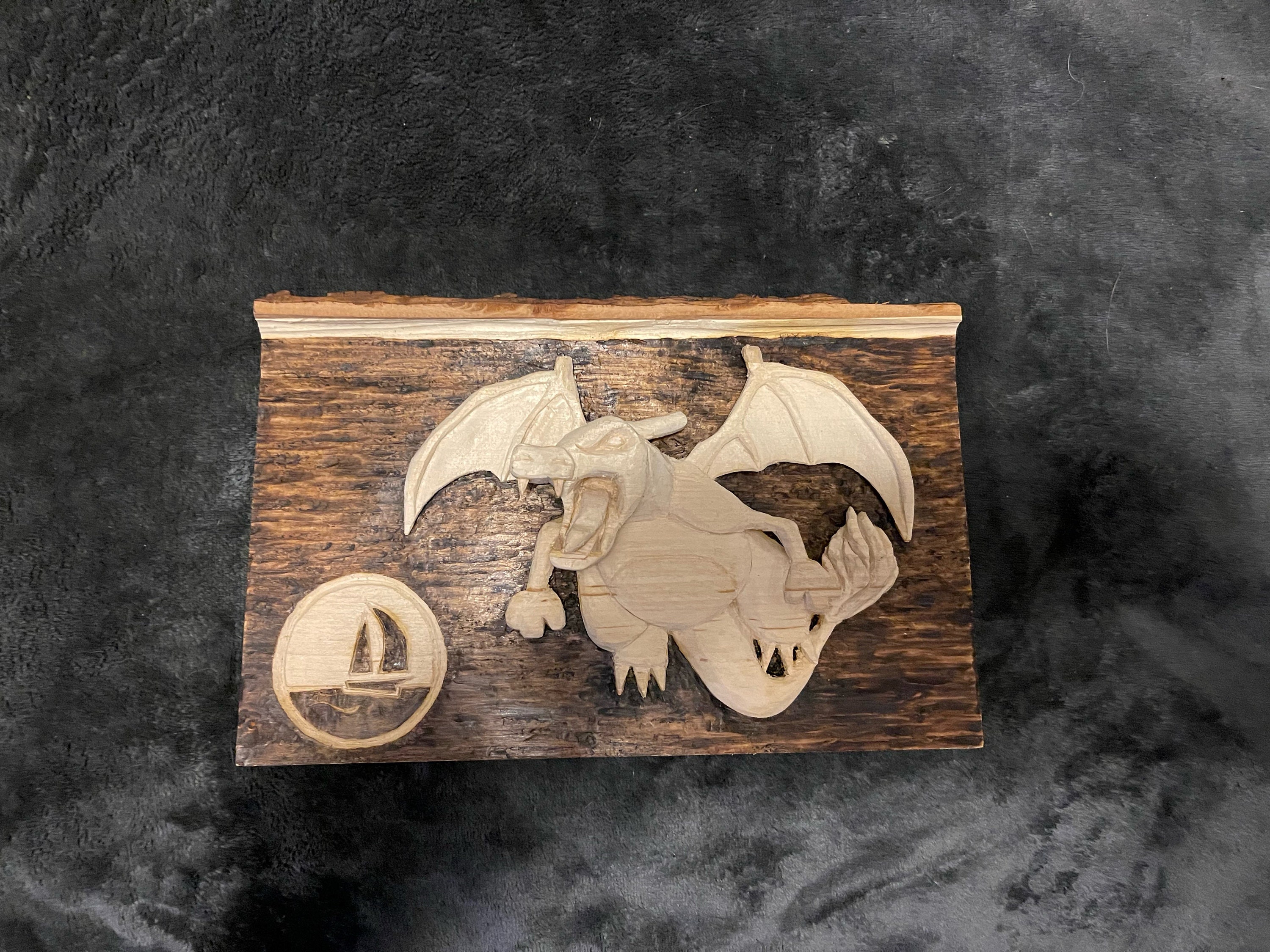 Charizard Pokemon Hand Carved and Your Choice of Wood Burned or Painted ...