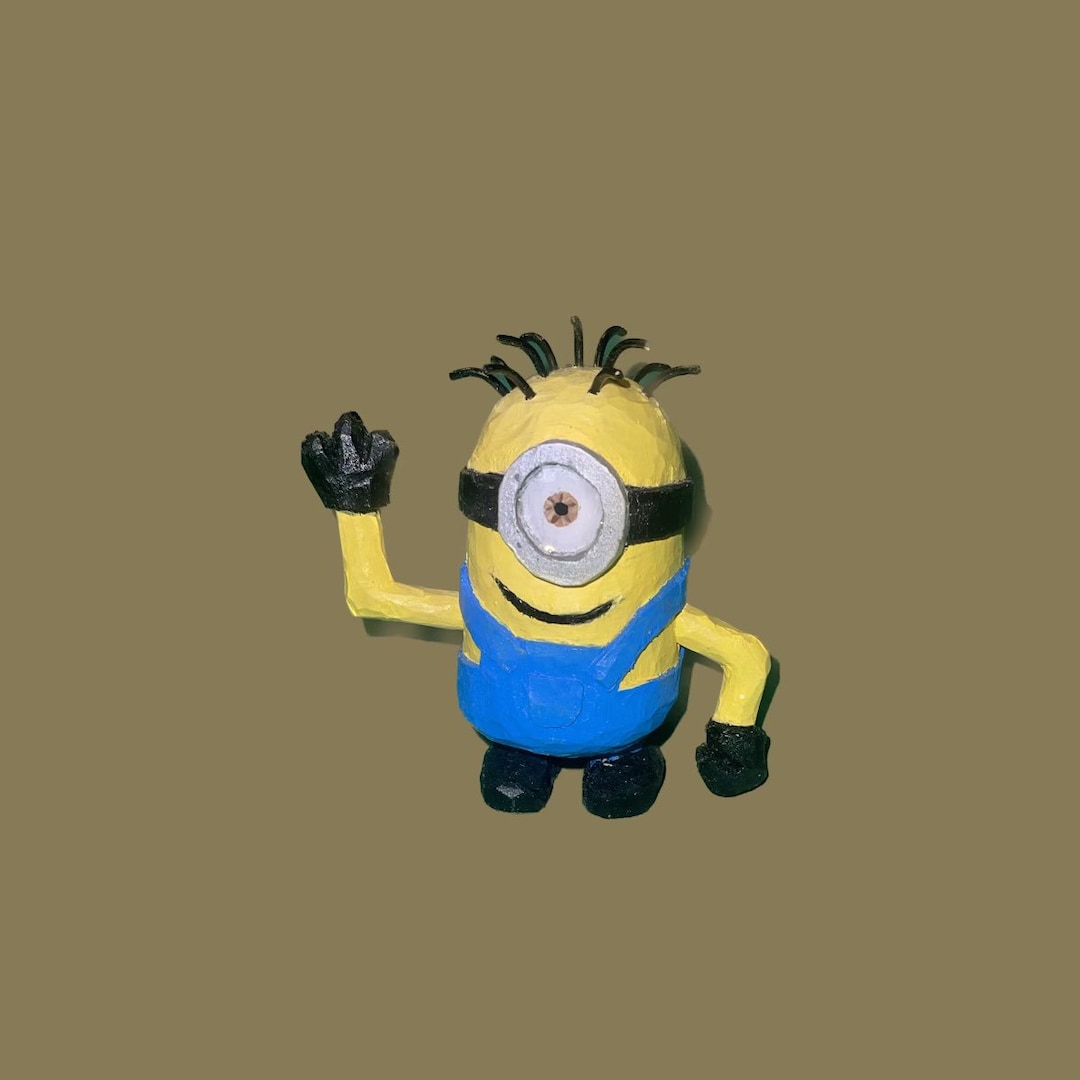 Carl the Minion Hand Carved and Painted - One of a Kind Great Gift Idea ...