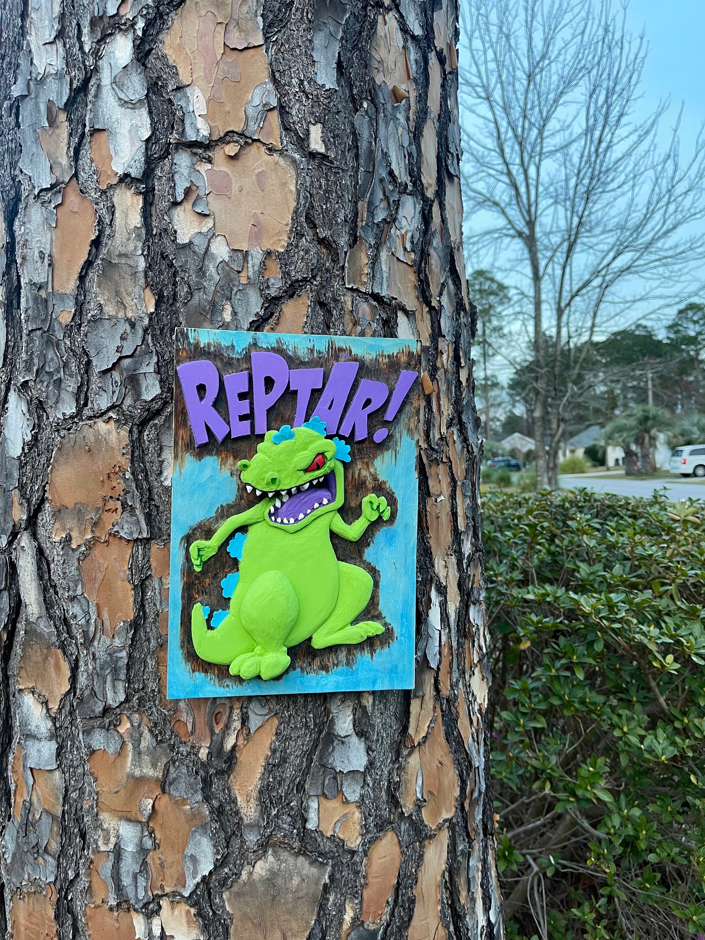 Reptar From the Rugrats Hand Carved and Painted. Would Make a Great ...