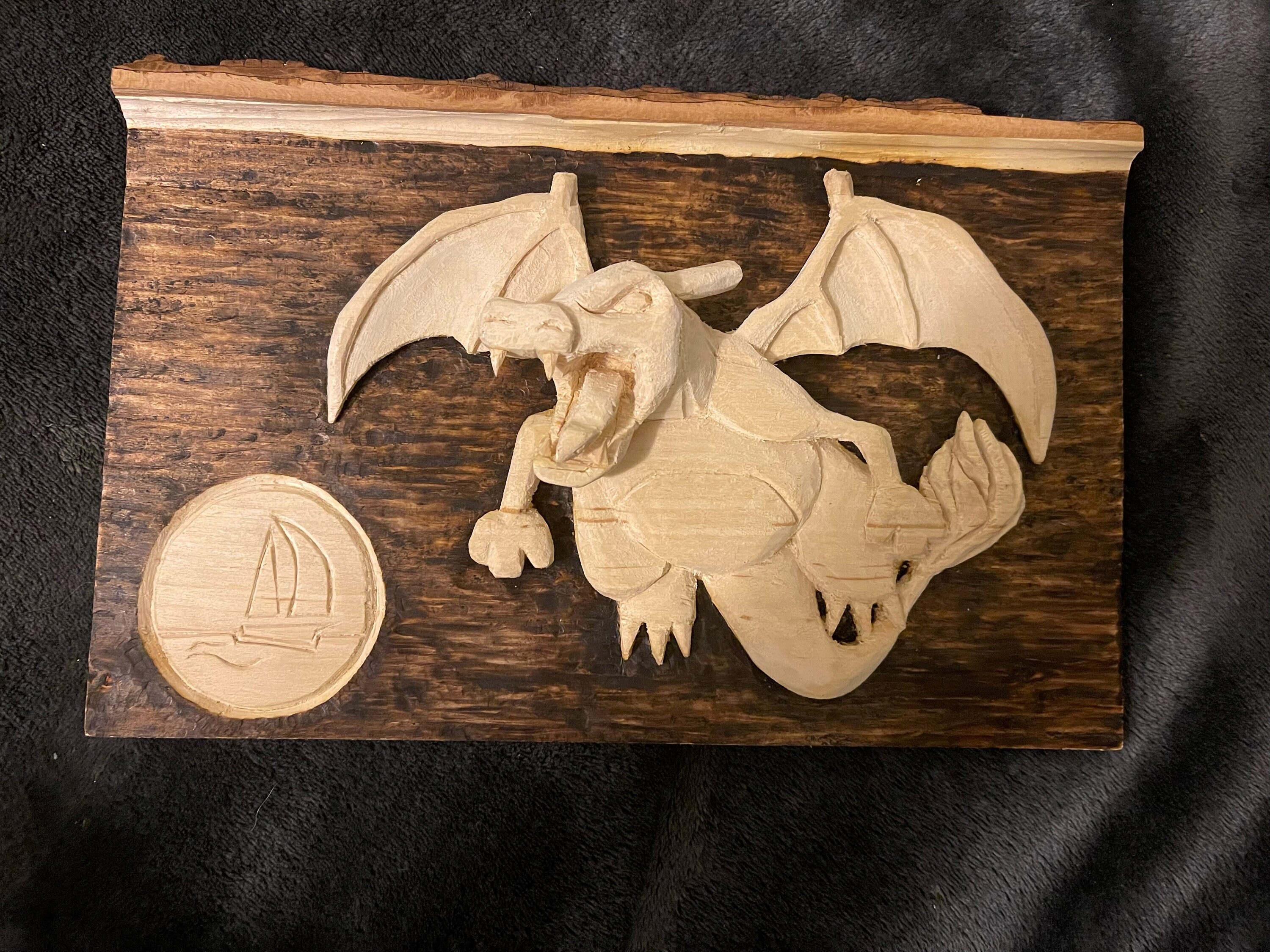 Charizard Pokemon Hand Carved and Your Choice of Wood Burned or Painted ...