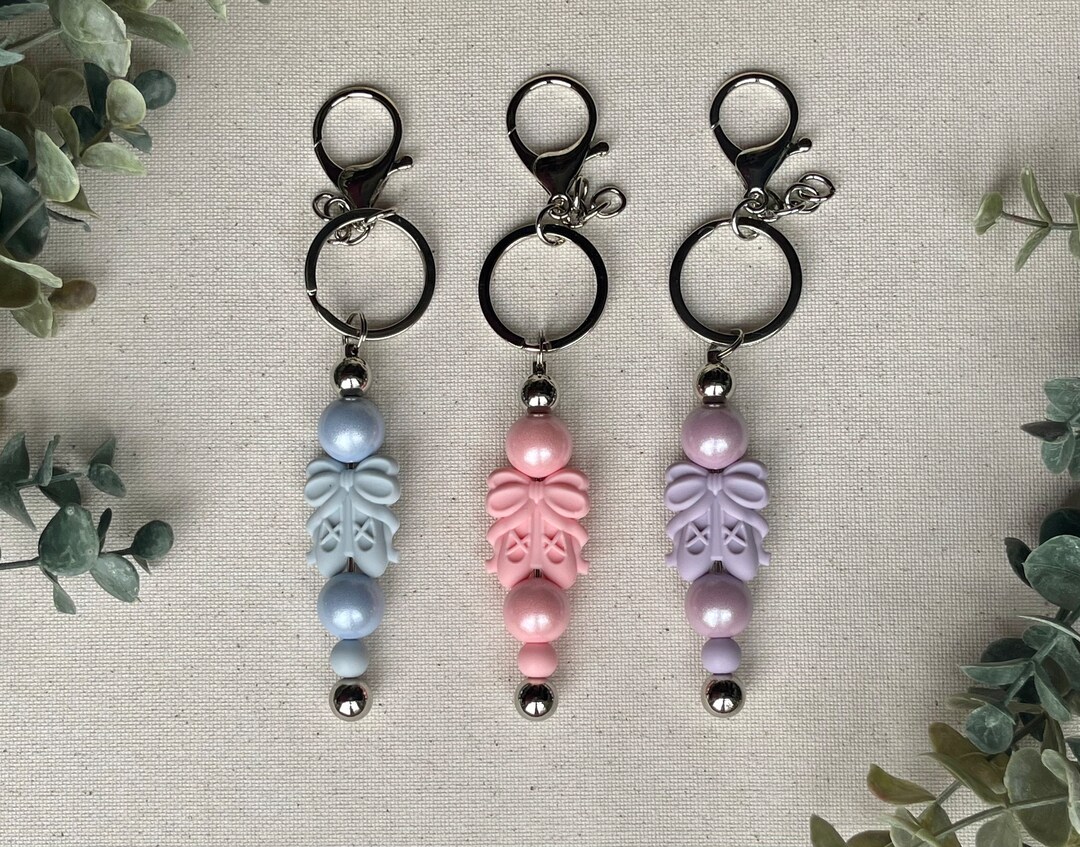 Ballet Slipper Keychain | Ballet Keychain |silicone Bead Keychain ...