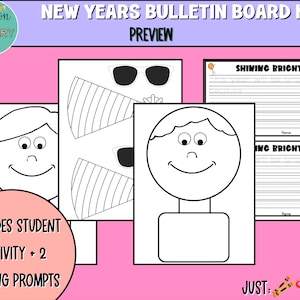 New Years Bulletin Board | January Bulletin Board | Classroom Decor - Etsy