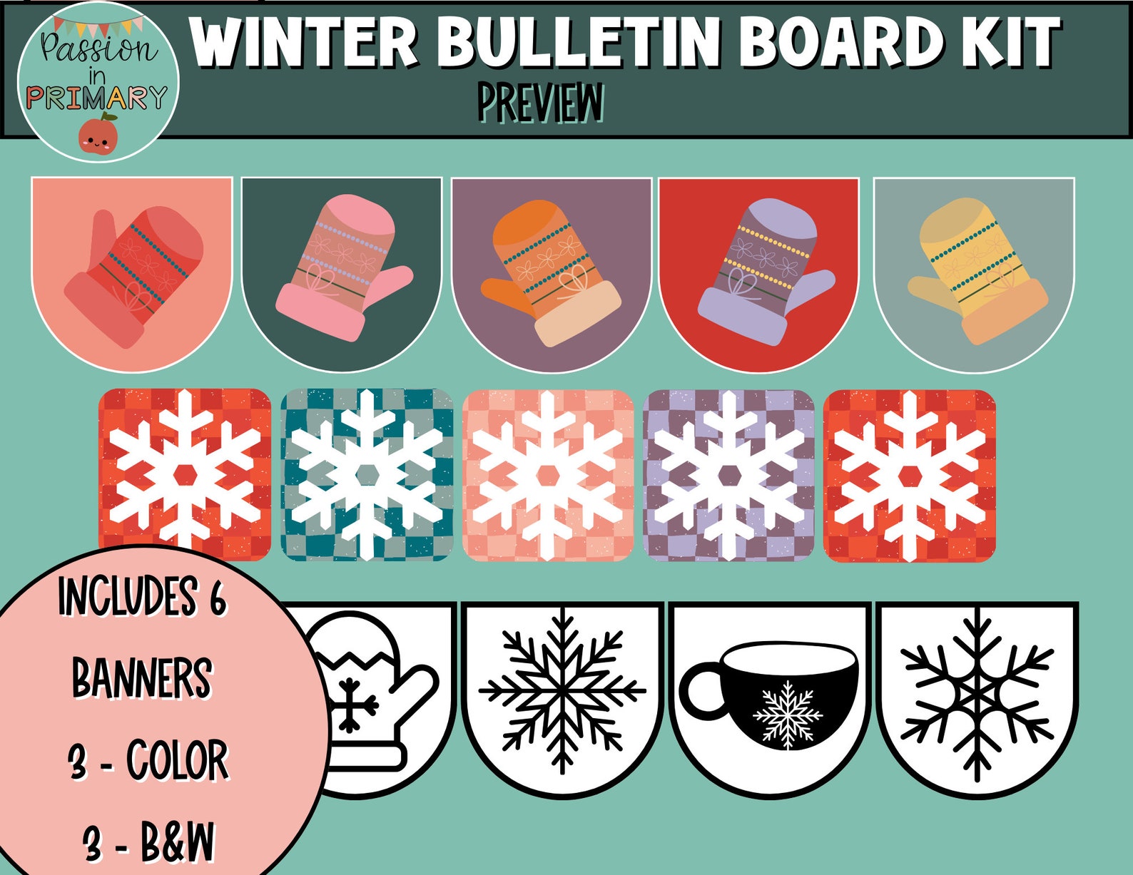 Winter Bulletin Board | Classroom Decor | Winter Bulletin Board Kit - Etsy