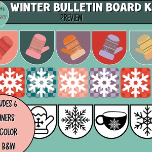 Winter Bulletin Board | Classroom Decor | Winter Bulletin Board Kit - Etsy