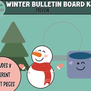 Winter Bulletin Board | Classroom Decor | Winter Bulletin Board Kit - Etsy