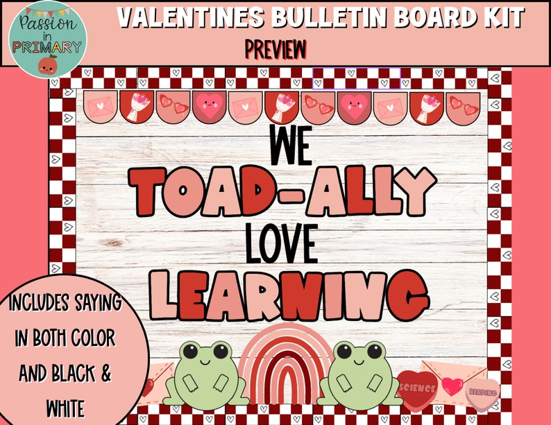 Valentines Bulletin Board | February Bulletin Board Kit | Classroom ...