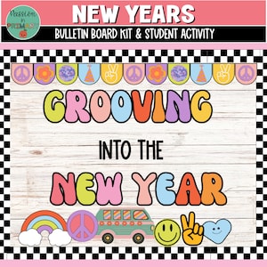 News Years Bulletin Board | Retro Bulletin Board | New Years 2025 ...