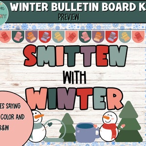 Winter Bulletin Board | Classroom Decor | Winter Bulletin Board Kit - Etsy
