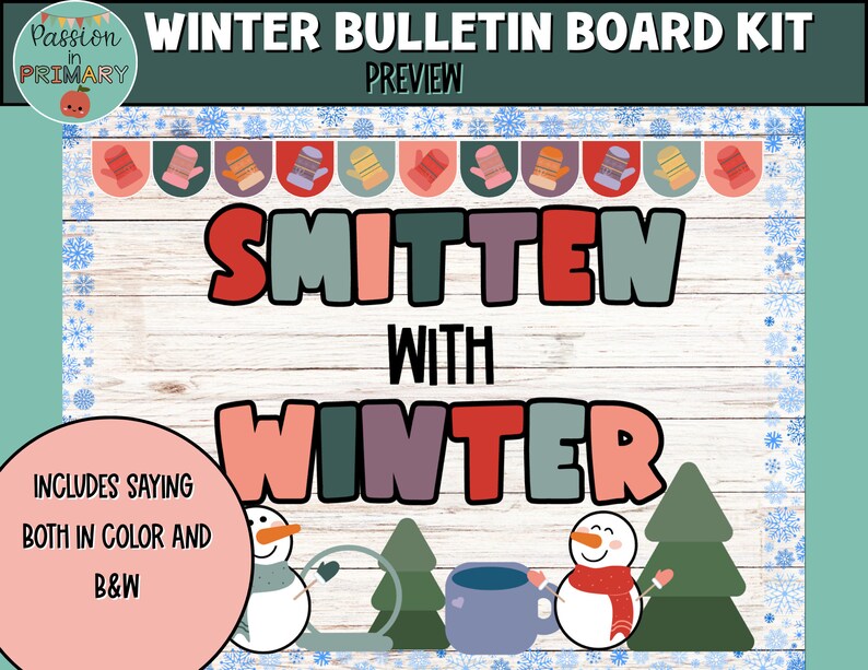 Winter Bulletin Board | Classroom Decor | Winter Bulletin Board Kit - Etsy