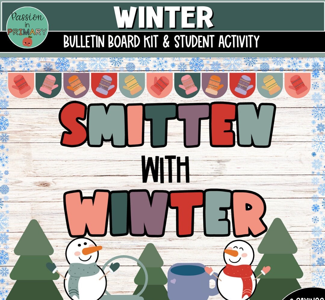 Winter Bulletin Board | Classroom Decor | Winter Bulletin Board Kit - Etsy