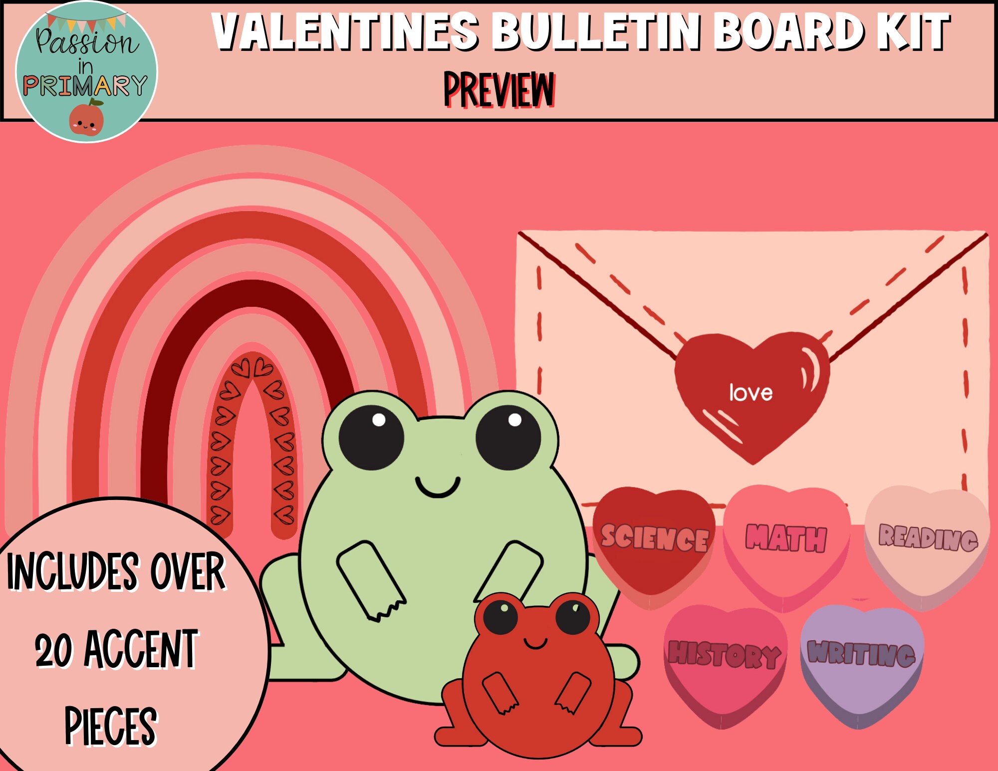 Valentines Bulletin Board | February Bulletin Board Kit | Classroom ...