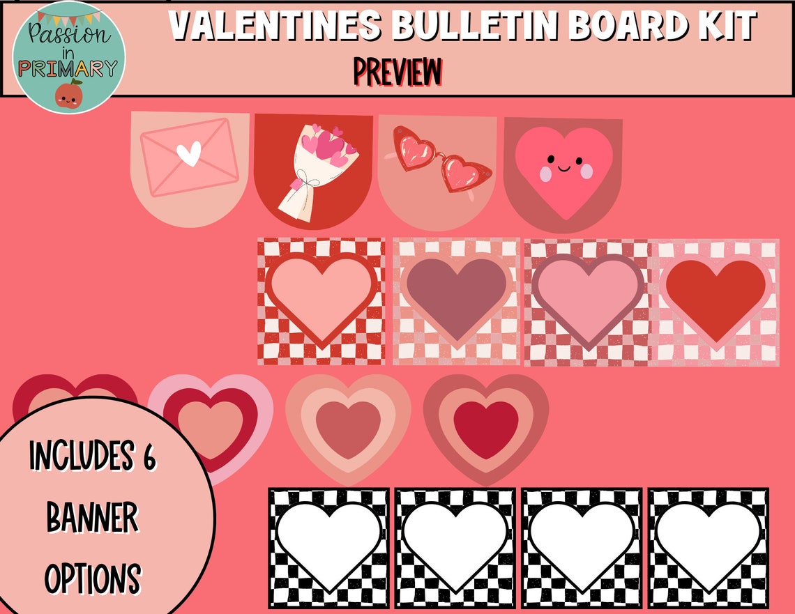 Valentines Bulletin Board | February Bulletin Board Kit | Classroom ...