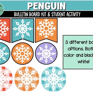 Winter Bulletin Board Kit | Penguin Bulletin Board | Winter Bulletin ...
