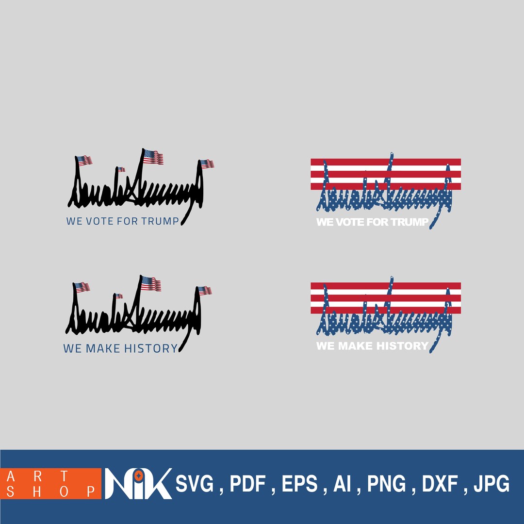 Trump Signature SVG Cut File - Etsy