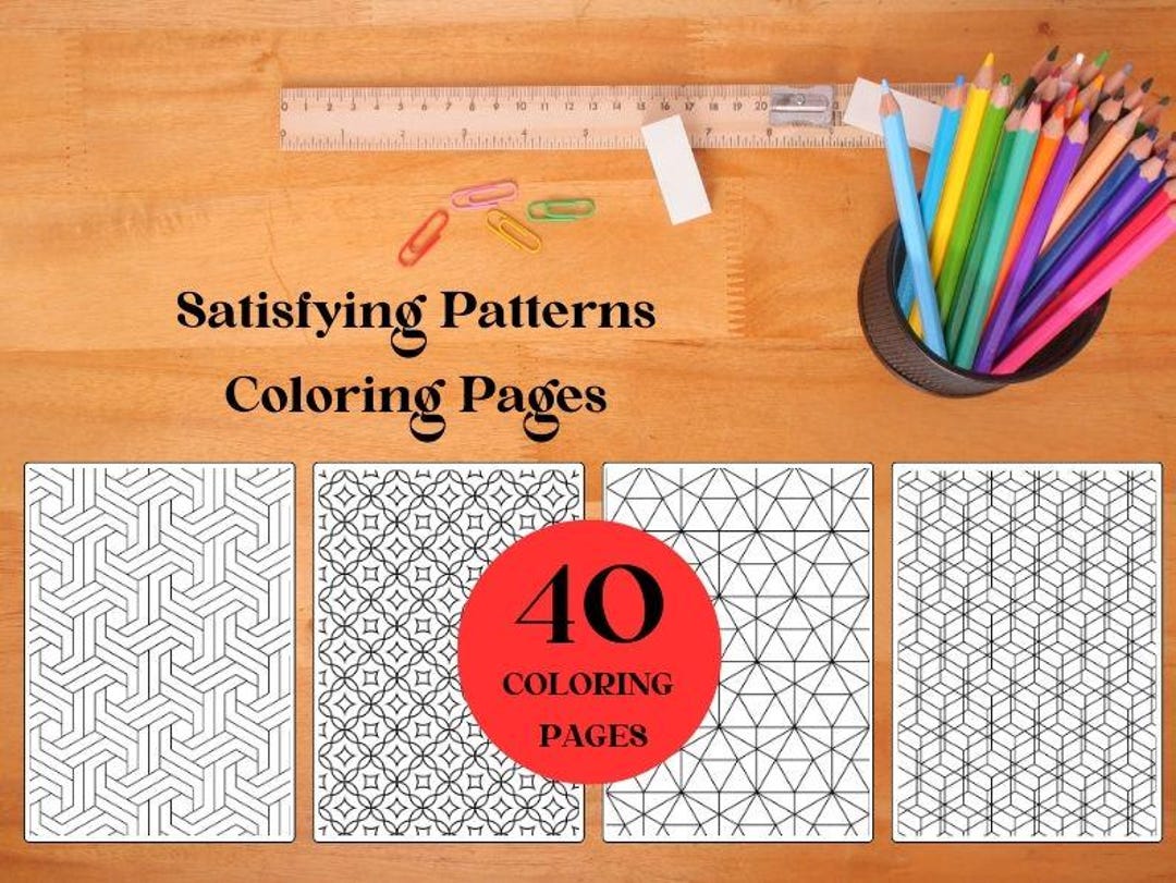 40 Relaxing Geometric Shape Coloring Pages | Stress Relief Coloring ...