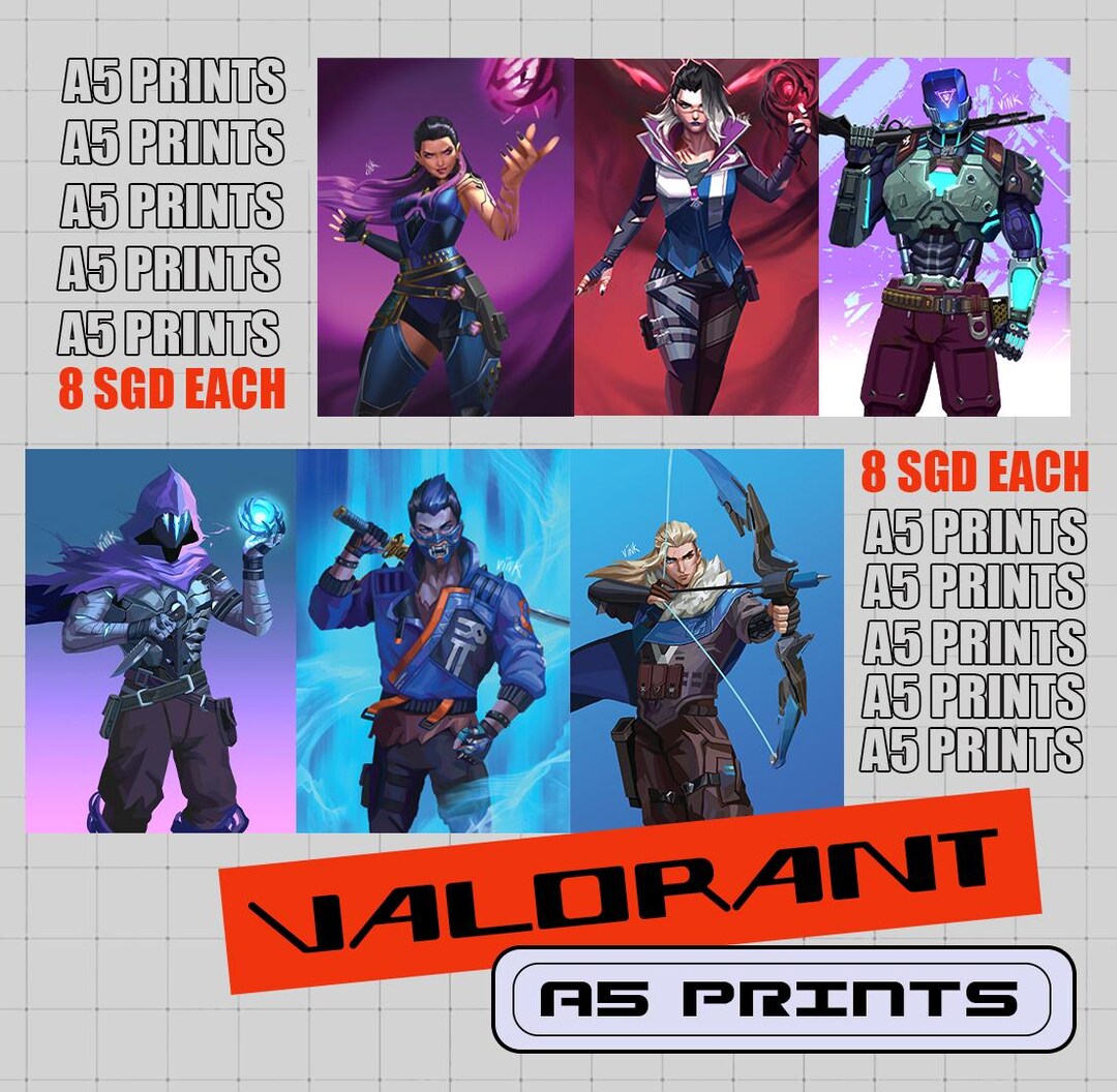 A5 VALORANT Prints - Etsy
