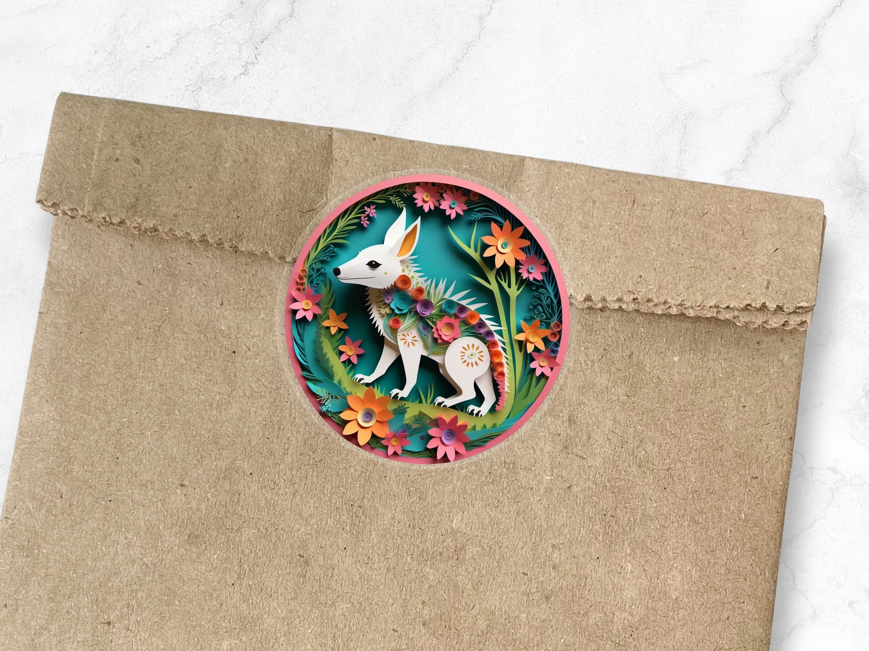 Chupacabra Cute Cryptid Sticker Vinyl Digital Papercut Art Decal Unique ...