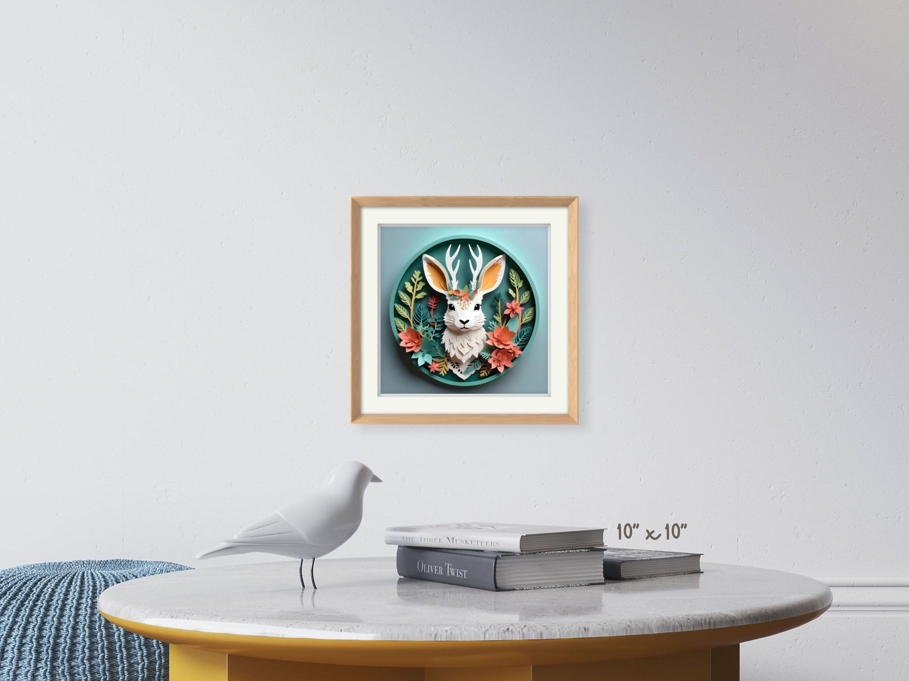 Jackalope Cute Cryptid Papercut Art: Folklore Print, Cryptid Fan Gift ...