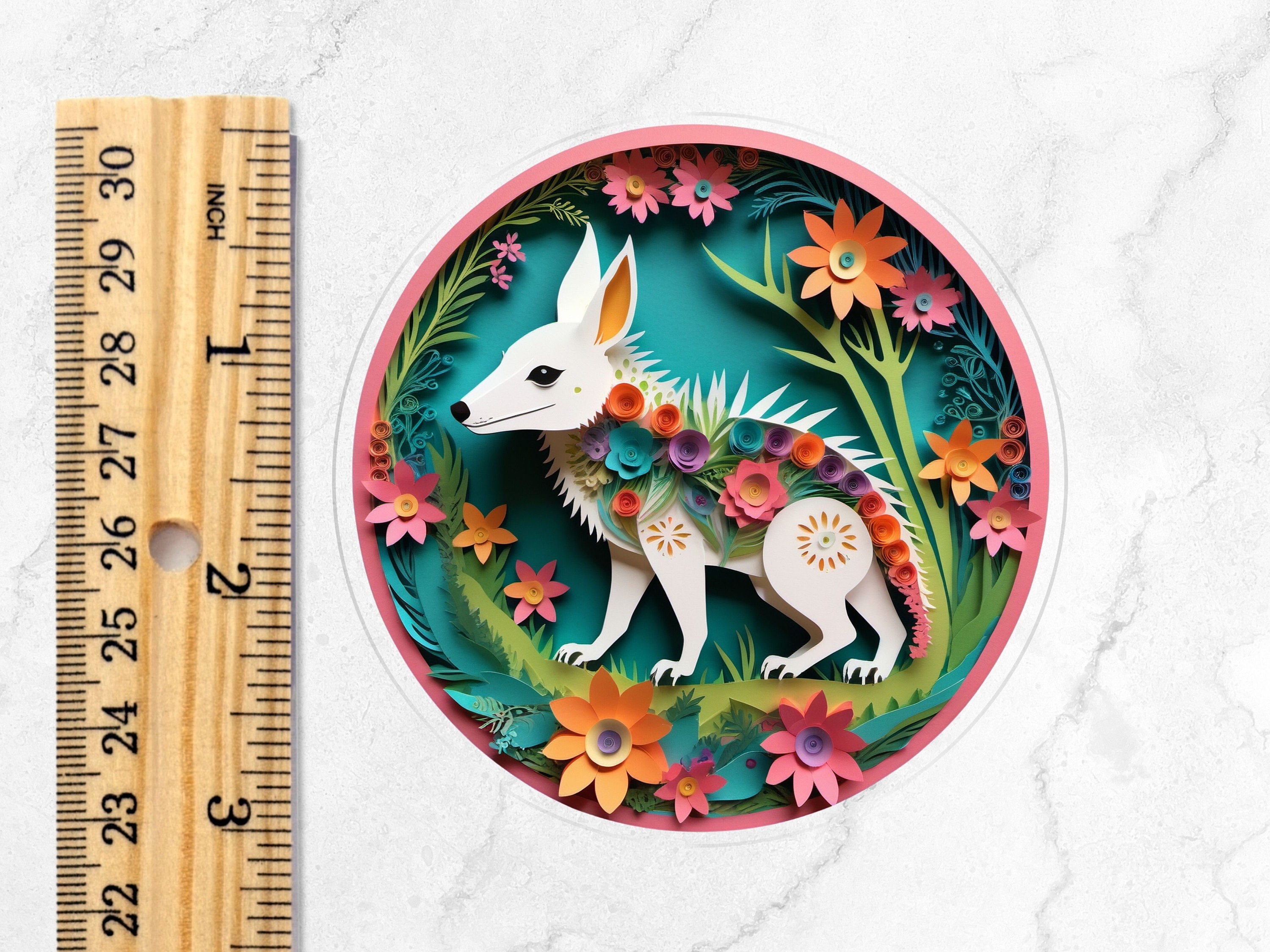 Chupacabra Cute Cryptid Sticker Vinyl Digital Papercut Art Decal Unique ...