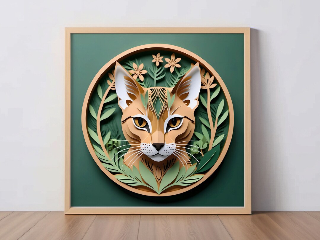 Abyssinian Papercut Art Print: Ruddy Aby, Cat Lover Gift, Wall Decor ...