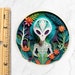 Alien Cute Cryptid Sticker: Vinyl Papercut Art Decal, Unique Monster ...