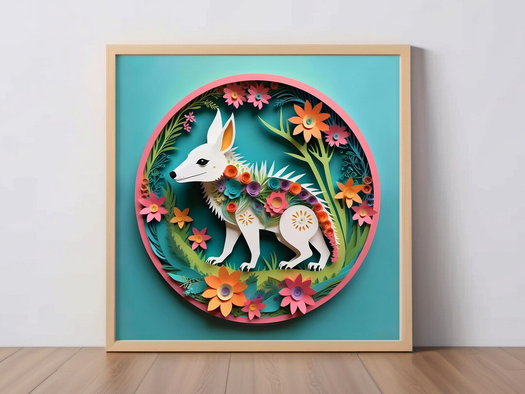 Chupacabra Art Print: Papercut-style Cryptid Artwork, Folklore Wall ...