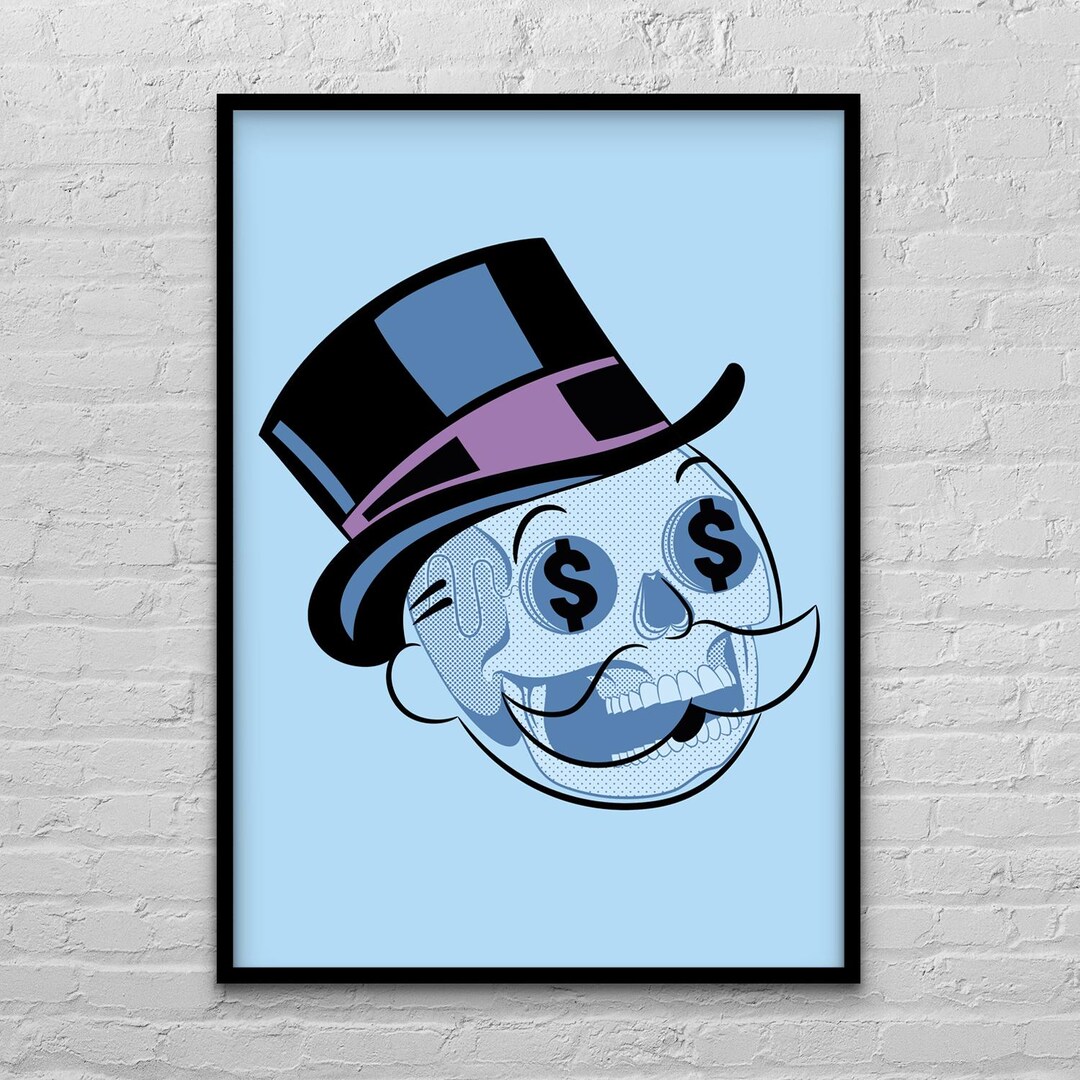 Monopoly, in Money & Bones. Wall Art Gift, Wall Decor, Poster Delivered ...