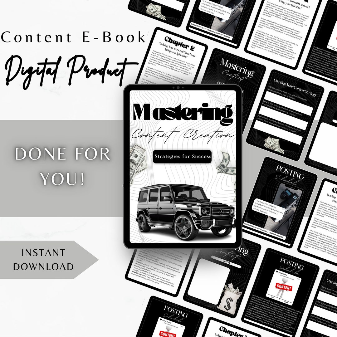 Mastering Content Creation Social Media E-book Content - Etsy