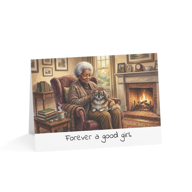 Pekingese Pet Loss Card - Dog Sympathy Gift for Grieving Owner, Rainbow ...