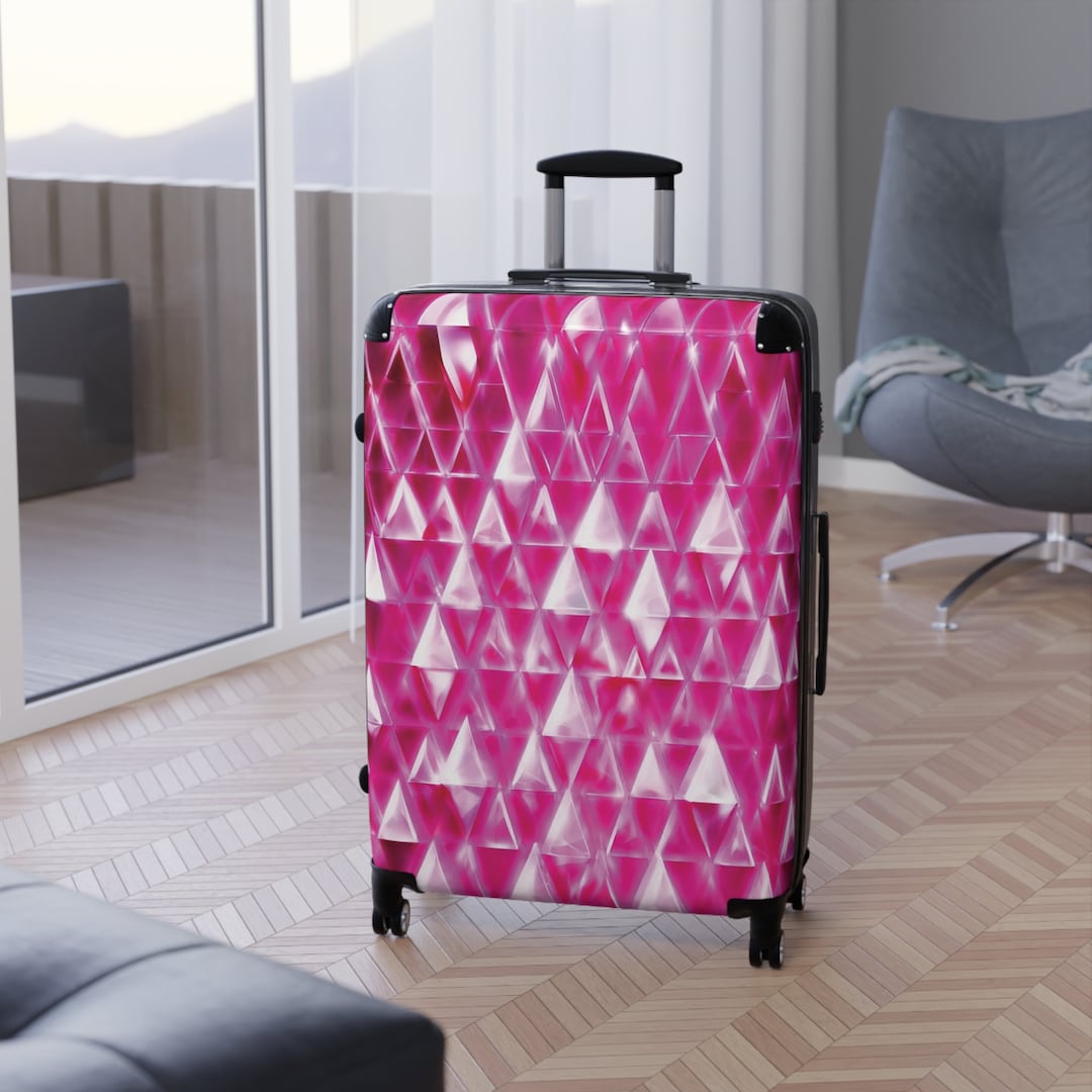 Pink Crystal Shimmer Suitcase - Etsy
