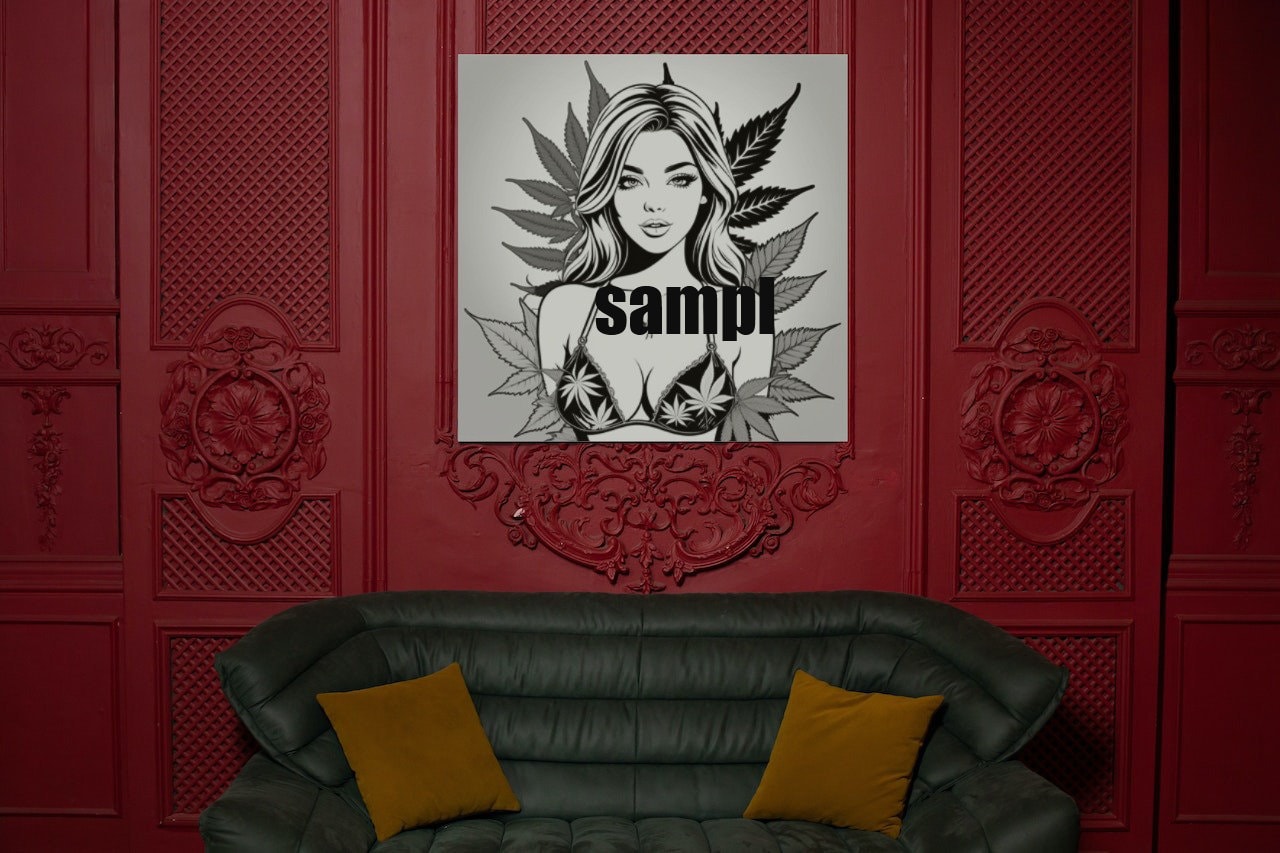 Printable 300 DPI Pretty Cannabis Girl Pic, Different Sizes JPG & PNG ...