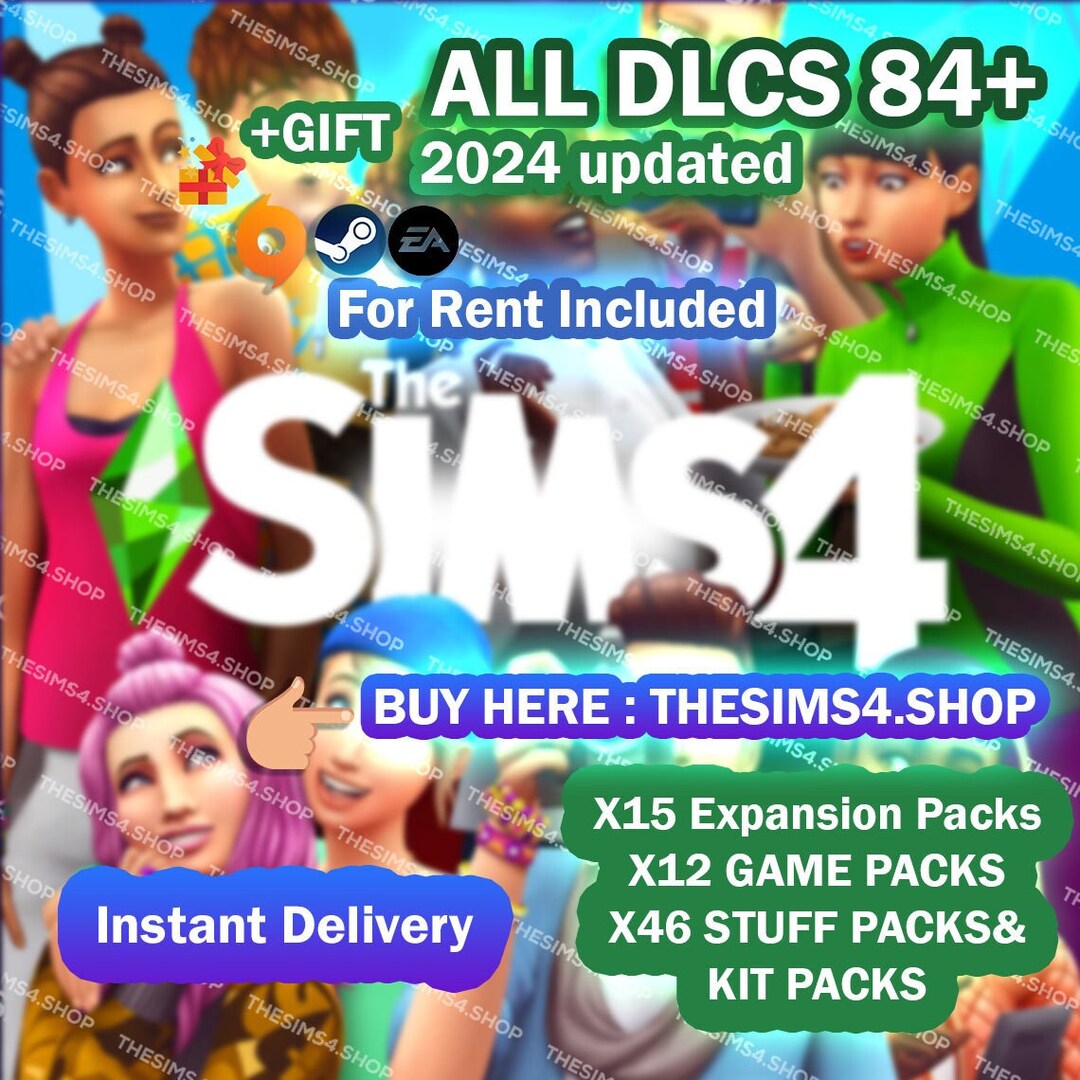 The Sims 4 All 84 Dlcs 2024 Expansion, Game, Stuff, Kit Pack DLC ...