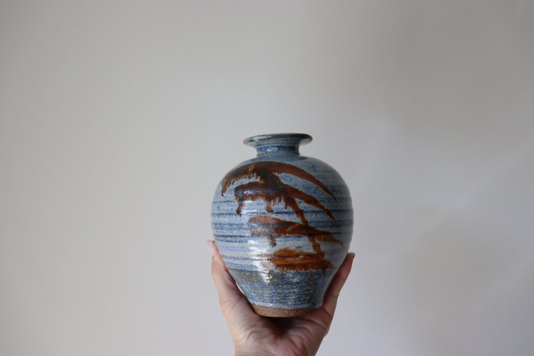 Studio Pottery Vintage Handmade Signed Vase Shoji Hamada Style - Etsy