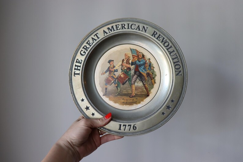 Vintage Historic the Great American Revolution 1776 Pewter Plate - the ...