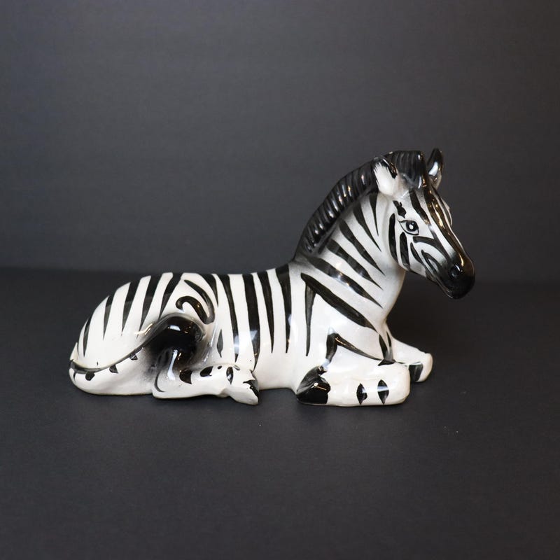 Porcelain Zebra Figurine - Etsy