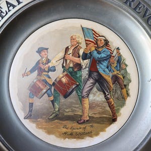 Vintage Historic the Great American Revolution 1776 Pewter Plate - the ...