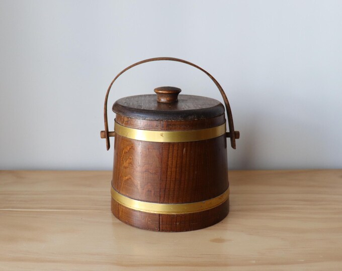 Vintage 70s Small Barrel | Bucket | Firkin for Various Uses and ...