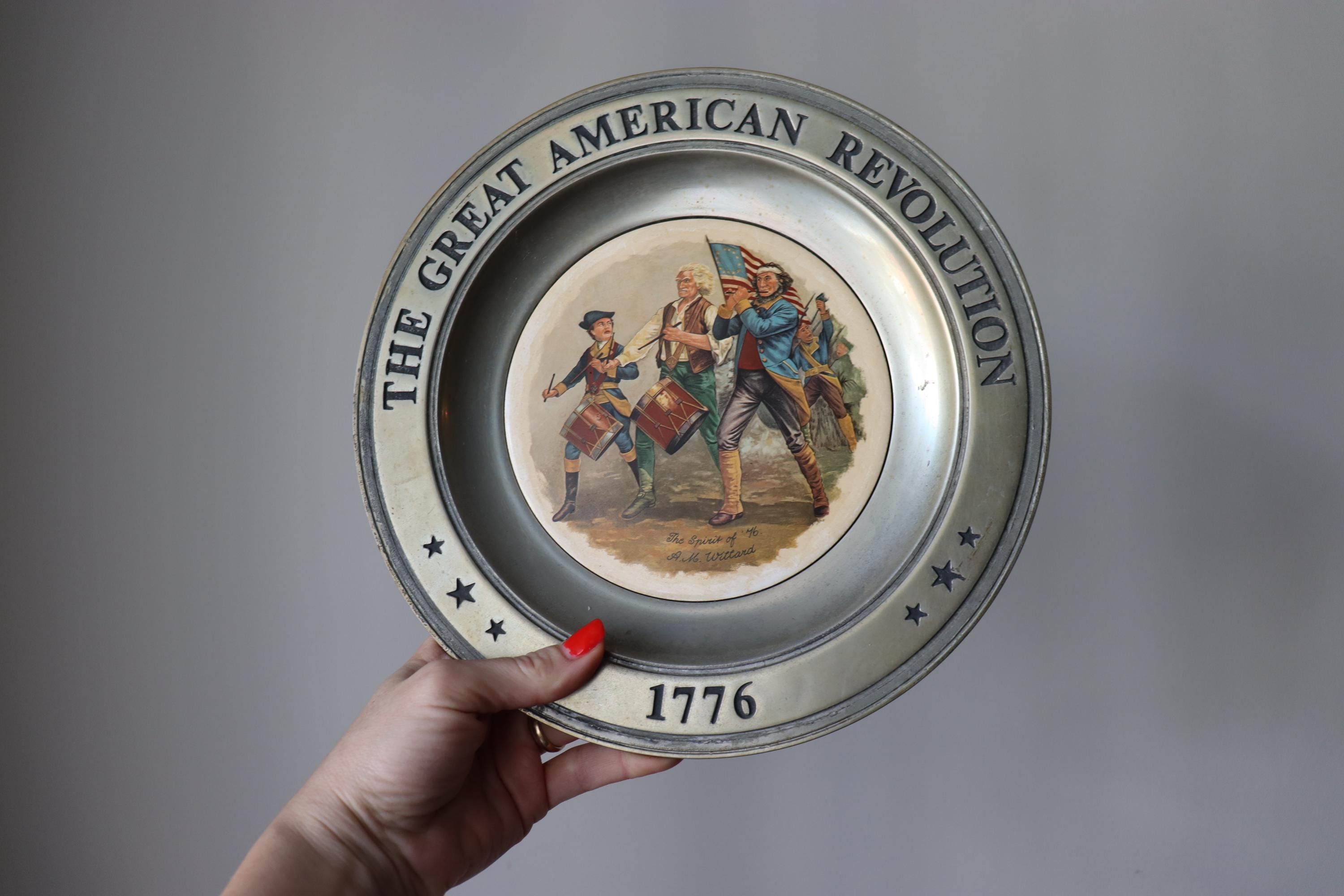 Vintage Historic the Great American Revolution 1776 Pewter Plate - the ...
