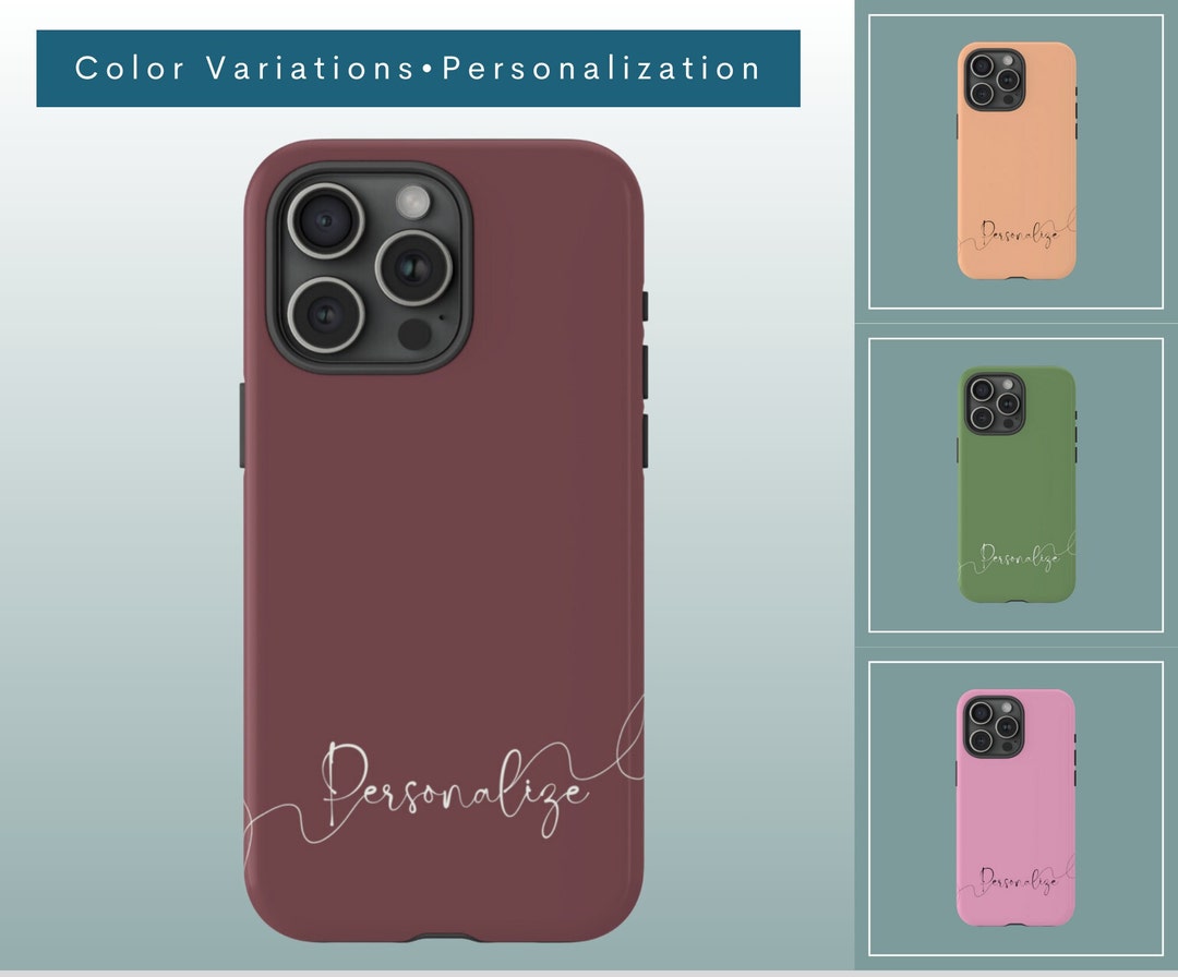 Personalize Fine Line Phone Case, Iphone, Galaxy, Pixel, Custom Name ...