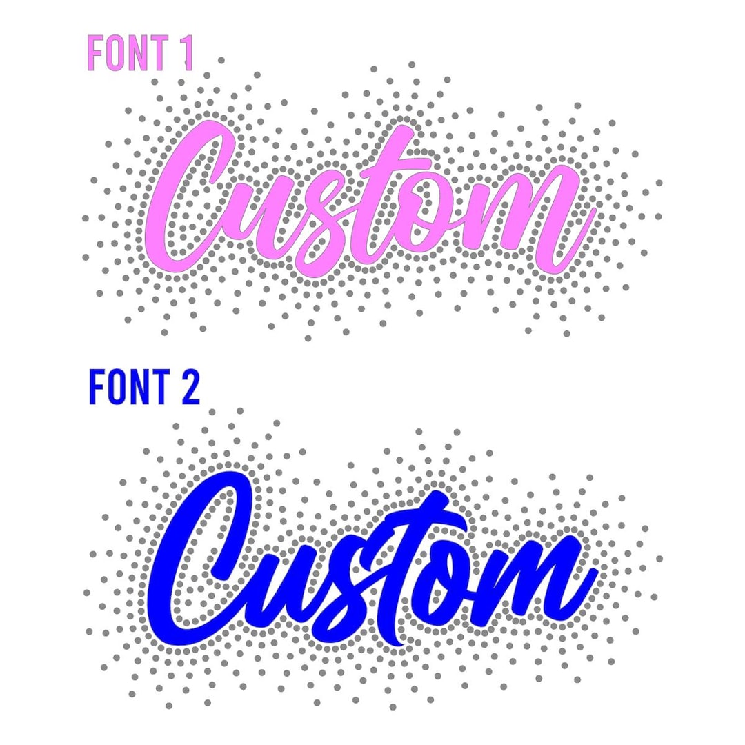 Custom Cursive Word Ss10 Rhinestone Scatter SVG - Etsy