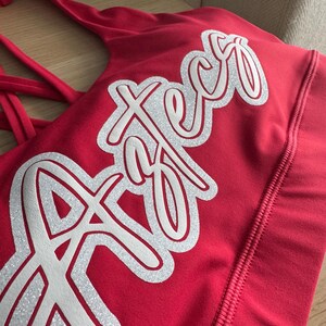 Custom Glitter Team Sports Bra: Personalized Mascot Practice Wear - Etsy