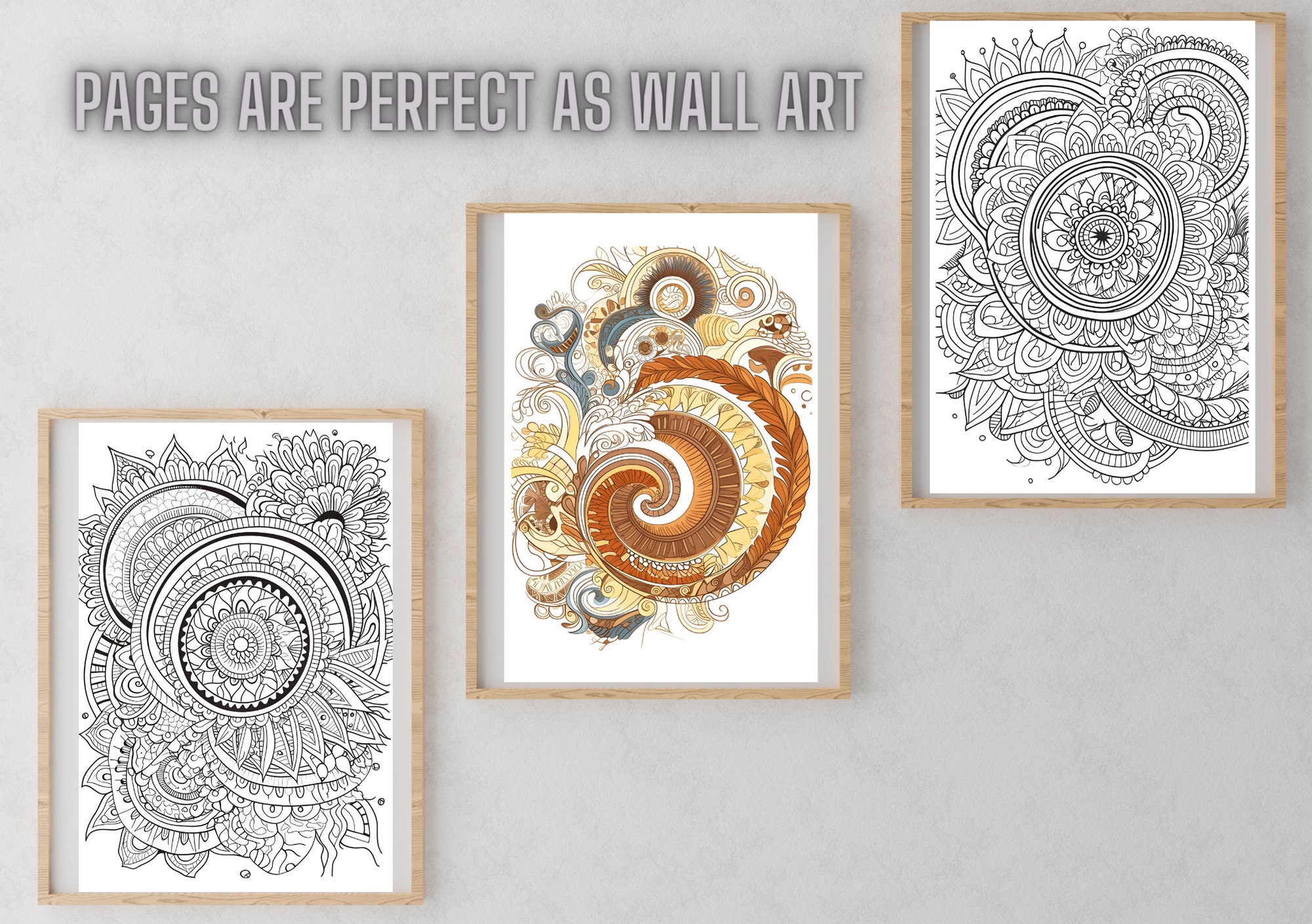 Swirly Mandala Patterns, 20 Coloring Sheets, Coloring Pages, Printable ...