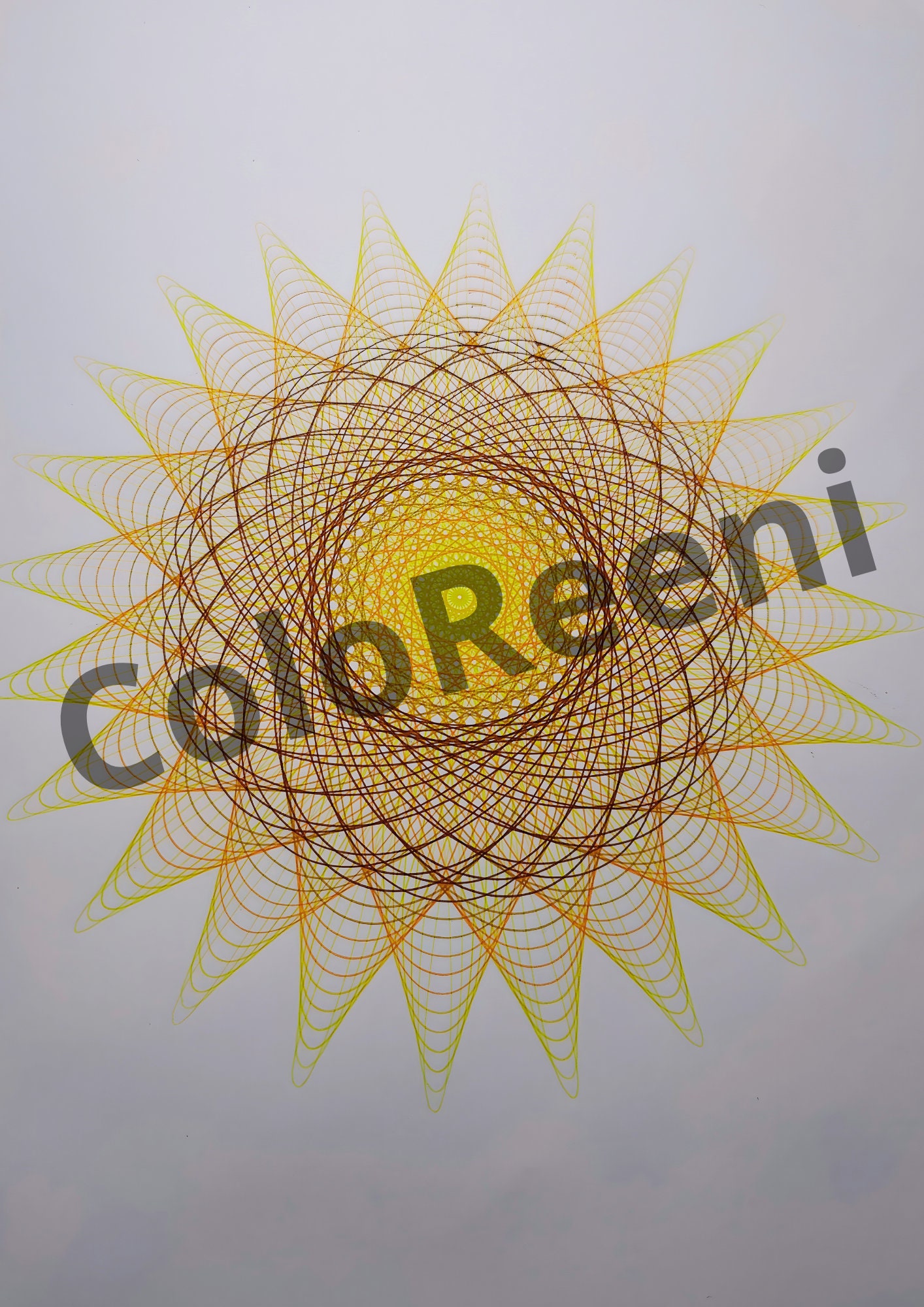 Sunflower Style Spirograph Art - Handdrawn Design - Digital Download ...