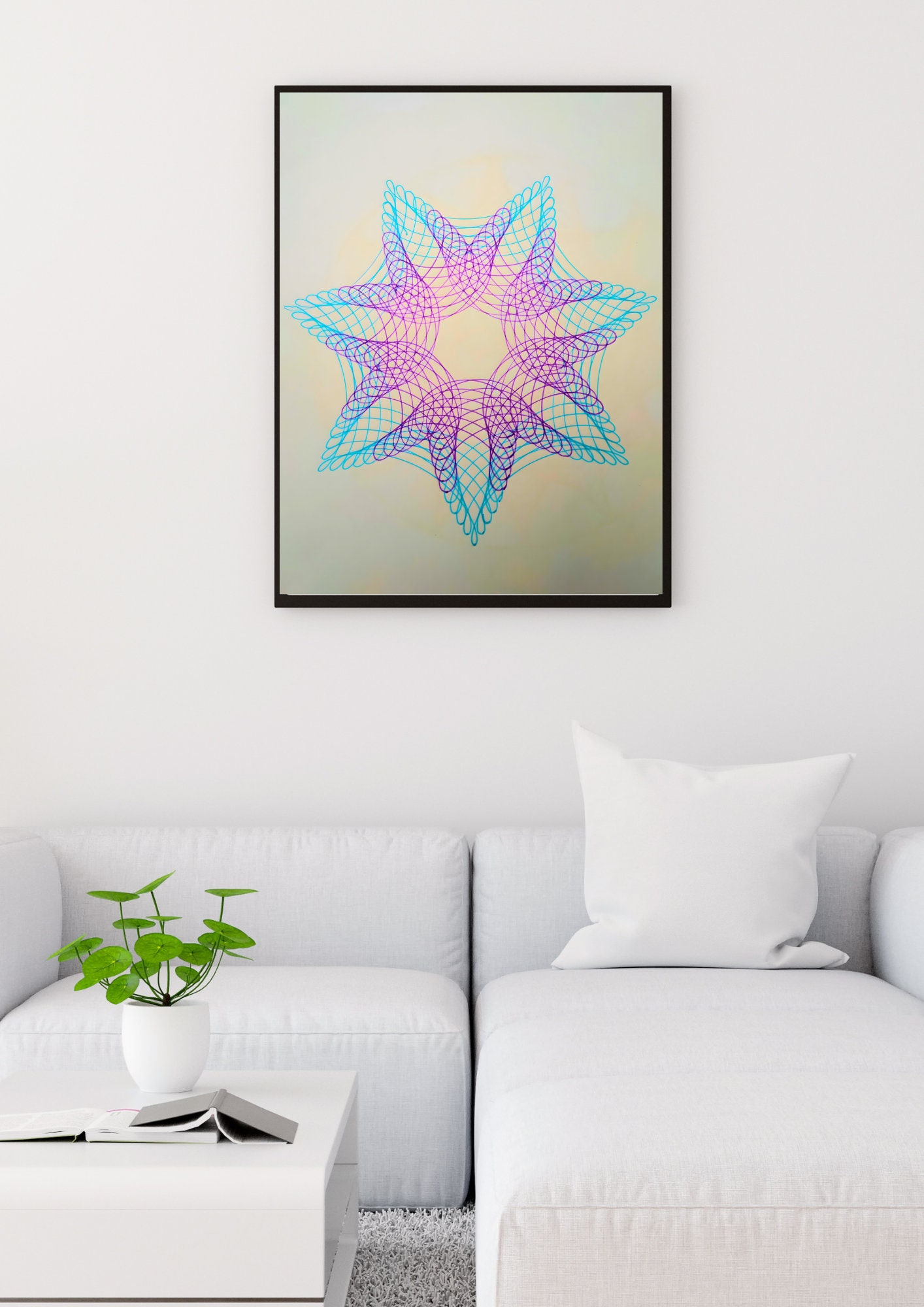 Amazing Spirograph Art - Handdrawn Design - Digital Download - Size DIN ...