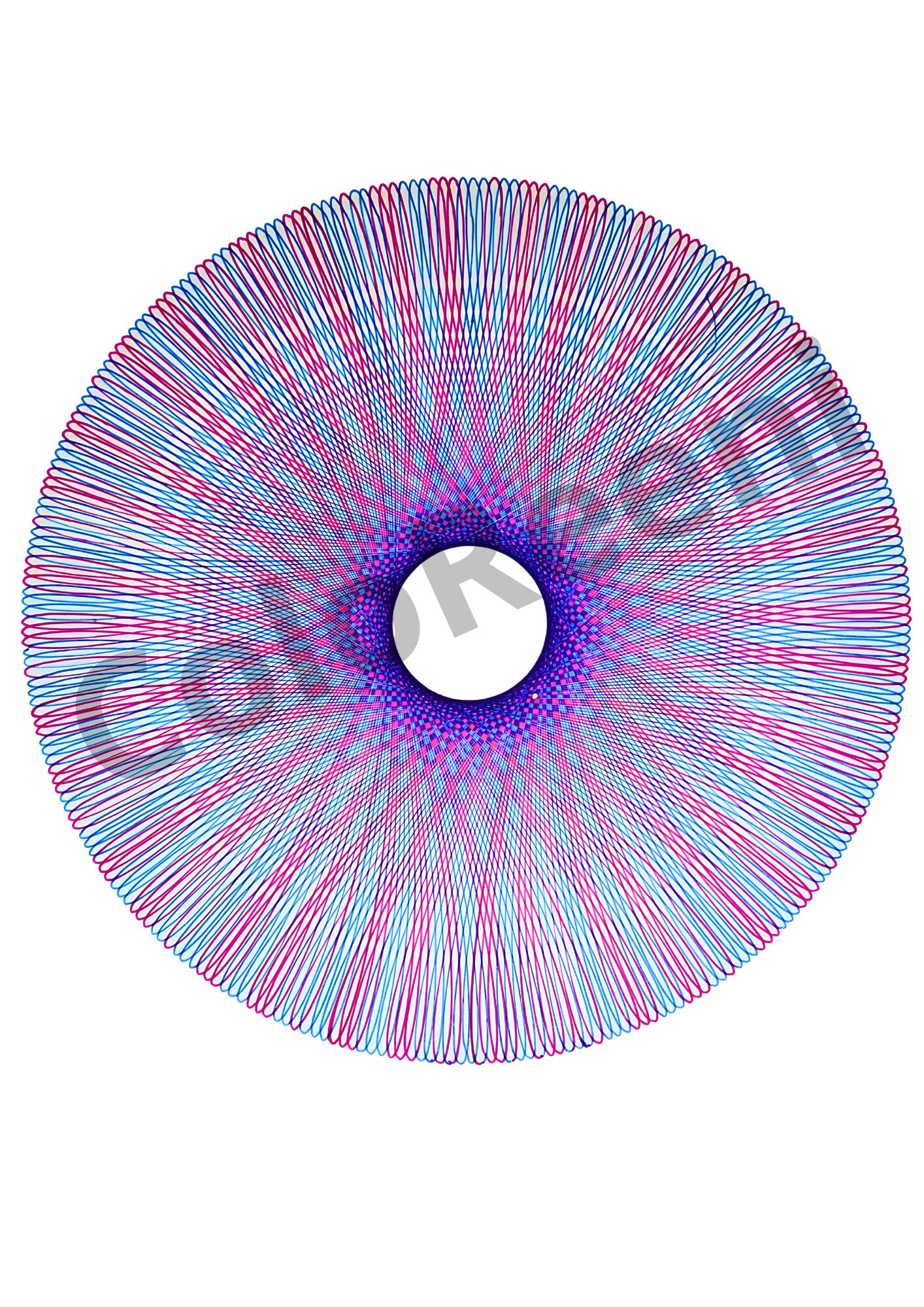 Giant Spirograph Art - Handdrawn Design - Digital Download - Size DIN ...