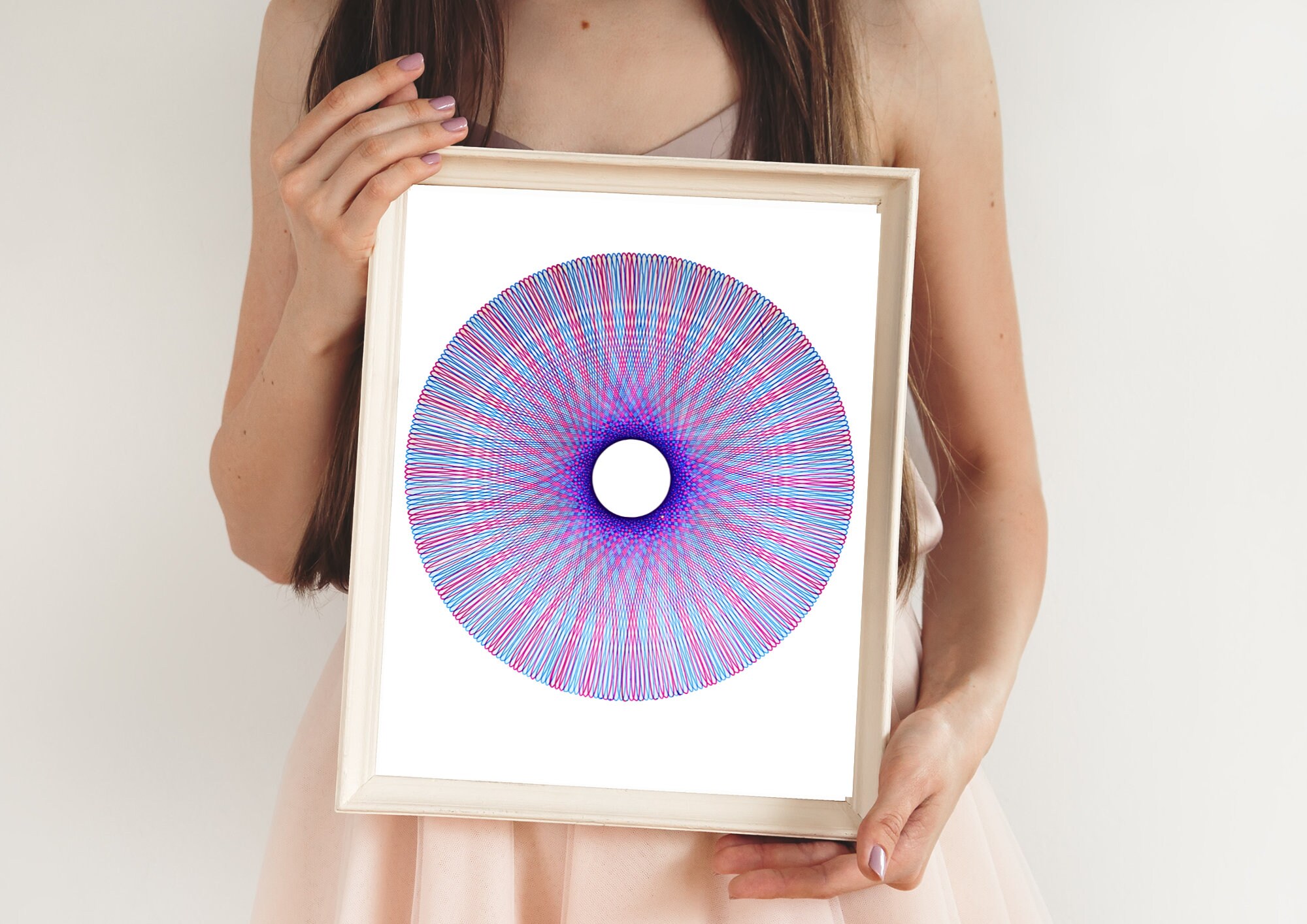 Giant Spirograph Art - Handdrawn Design - Digital Download - Size DIN ...