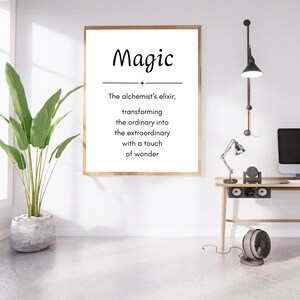 Magic Definition Black and White Wall Art Printable Wall Art Décor With ...