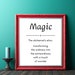 Magic Definition Black and White Wall Art Printable Wall Art Décor With ...